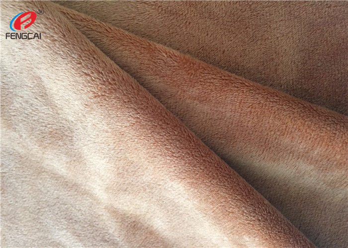 2 Pile Height Polyester Knitted Minky Plush Fabric Solid Color Soft Velboa