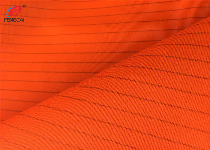 Neon Color Polyester Conductive Wire Fluorescent Material Fabric For Vest