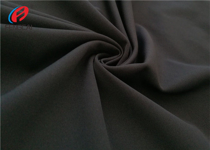 Full Dull Black Color 80% Polyamide 20% Elastane Fabric For Swimwear ...