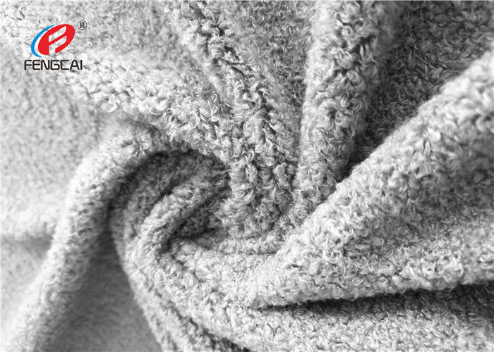 White Color 100% Polyester Bright Velvet Fabric For Baby Products And ...