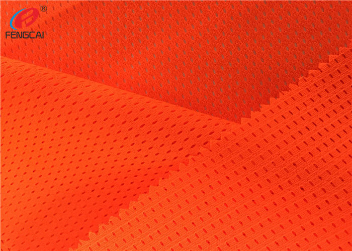 High Visibility Orange Color Mesh Fabric Fluorescent Material Fabric