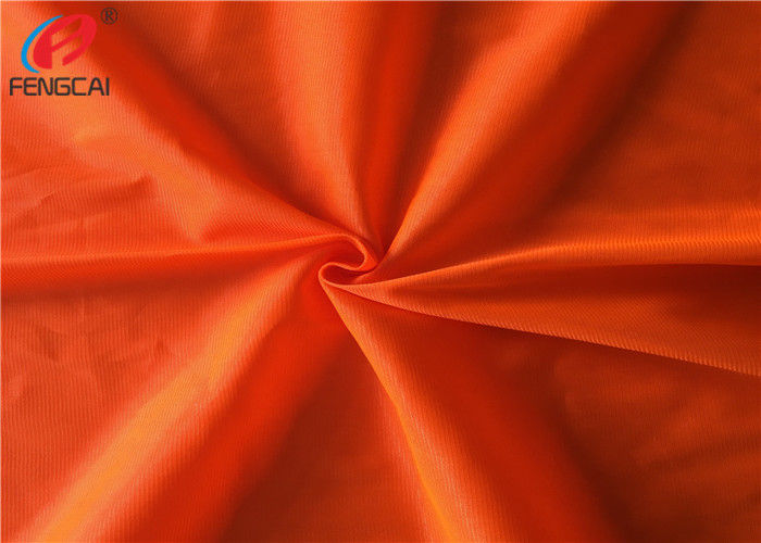 Reflective Polyester Fluorescent Fabric , Fluorescent Orange Fabric For ...