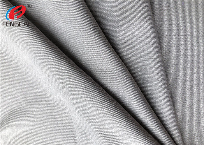 Grey 4 Way Lycra Jersey Material Polyester Spandex Blend Fabric For Sports