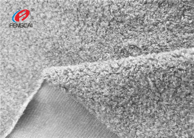 White Color 100% Polyester Bright Velvet Fabric For Baby Products And ...