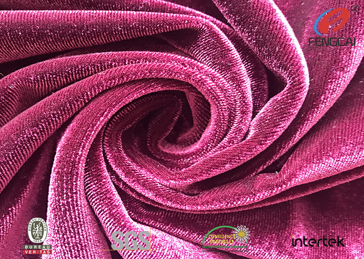 Microfiber Polyester Spandex Velvet Fabric Brushed Anti-plling Velour ...