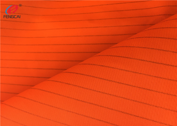 Neon Color Polyester Conductive Wire Fluorescent Material Fabric For Vest