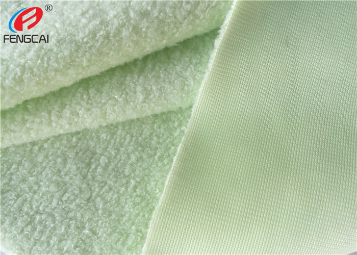 Super Soft Curly Terry Brushed Toy Fabric , Poly Tricot Material For Pillow