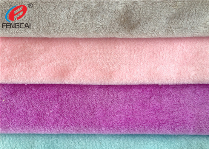 Warp Knitted Minky Plush Fabric 100% Polyester Crystal Velboa For Toys