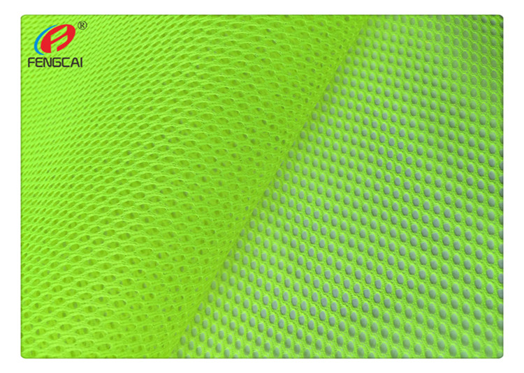 Polyester Mesh Fluorescent Material Fabric High Visibility For Safety Vest