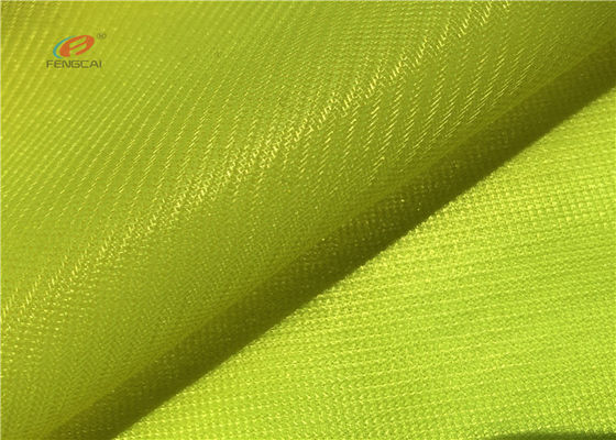 Polyester Green Slub Mesh Fluorescent Material Fabric For Garments Mesh ...