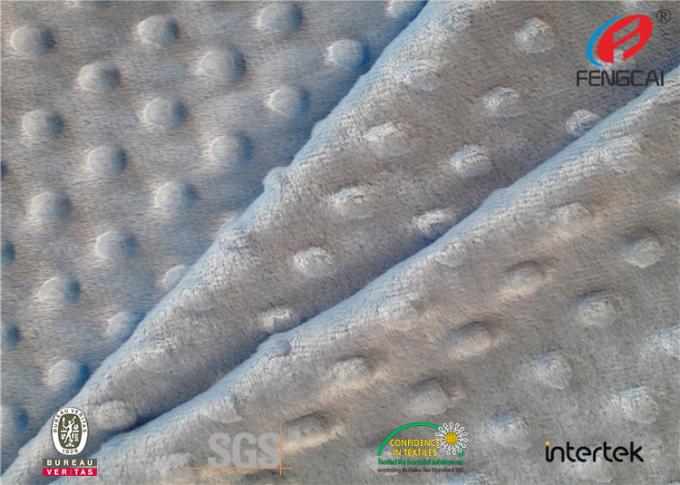 Knitted Minky Bubble Dot Fabric , Micro Mink Fabric For Baby Blankets ...