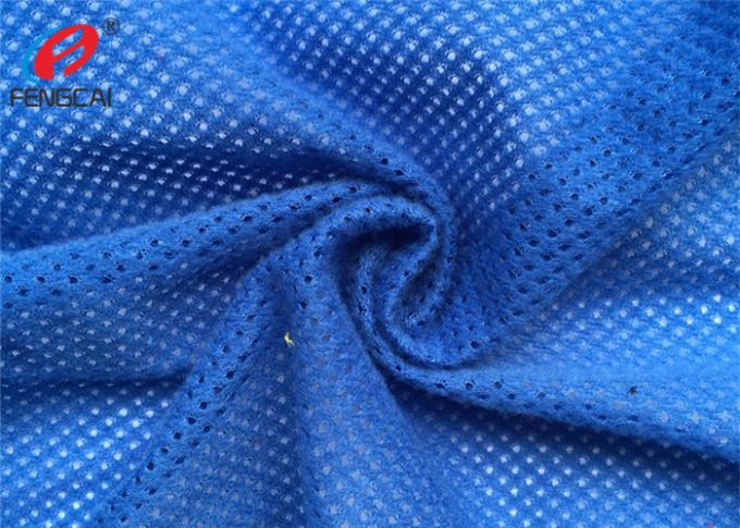 100% Polyester Textile Brushed Sports Mesh Fabric , Mesh Lining Fabric ...