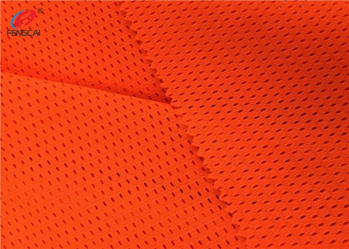 Polyester Warp Knitting Vest Mesh Fluorescent Material Fabric For Uniform