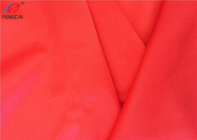 Brushed Dazzle Polyester Tricot Knit Fabric , Sportswear Fabric 130GSM ...