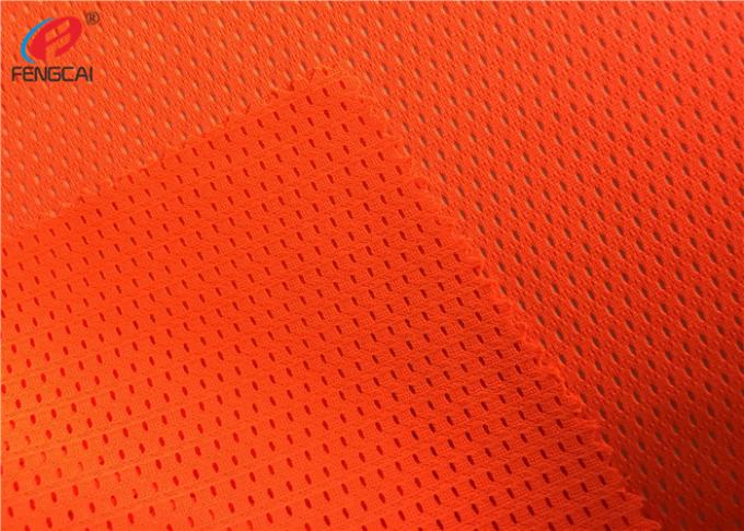 High Visibility Orange Color Mesh Fabric Fluorescent Material Fabric