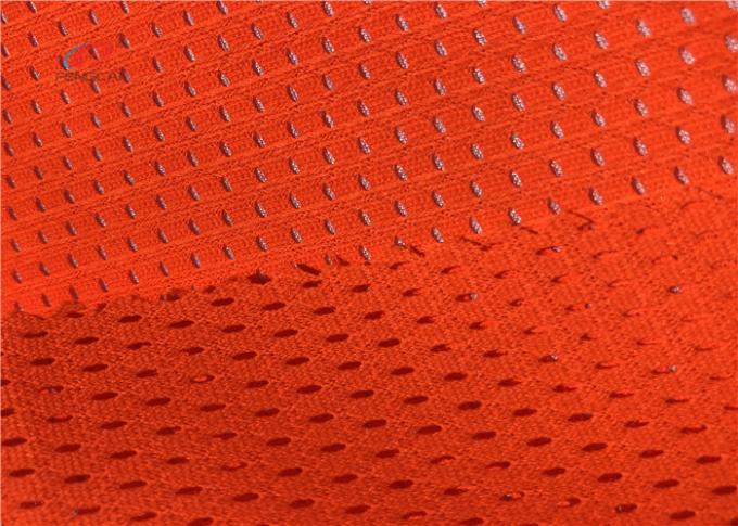 100% Polyester Fluorescent Mesh Hi Vis Fabric Orange Colour
