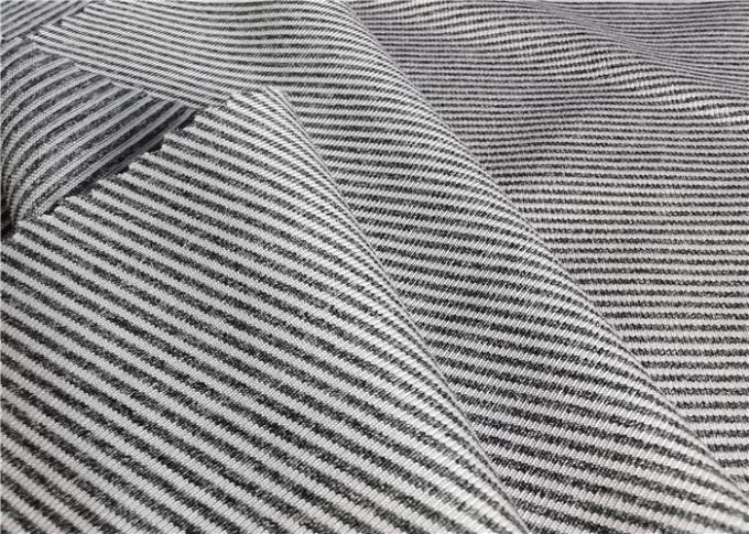 Grey Yarn Dyed 160CM Polyester Spandex Fabric